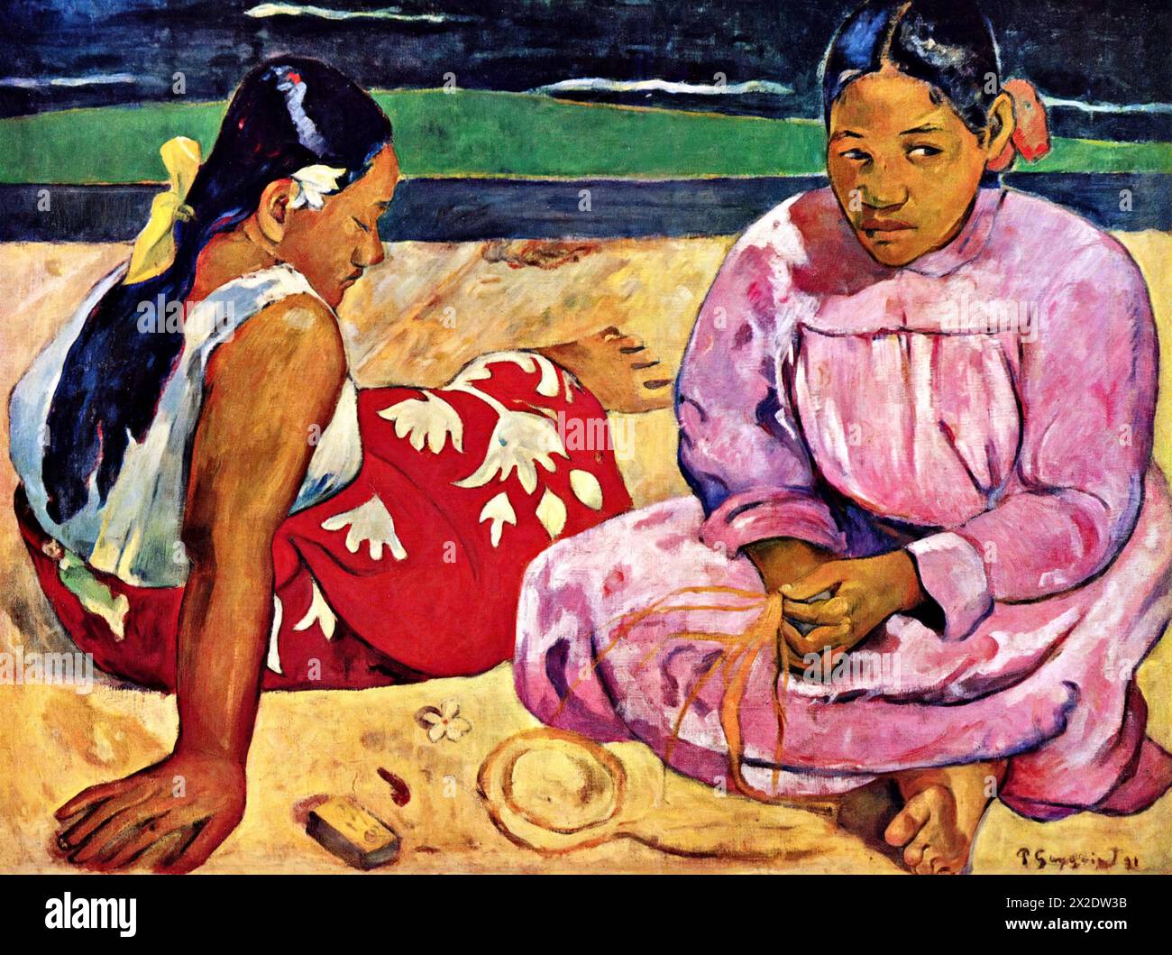 Paul gauguin polynesia painting Stock Vector Images - Alamy