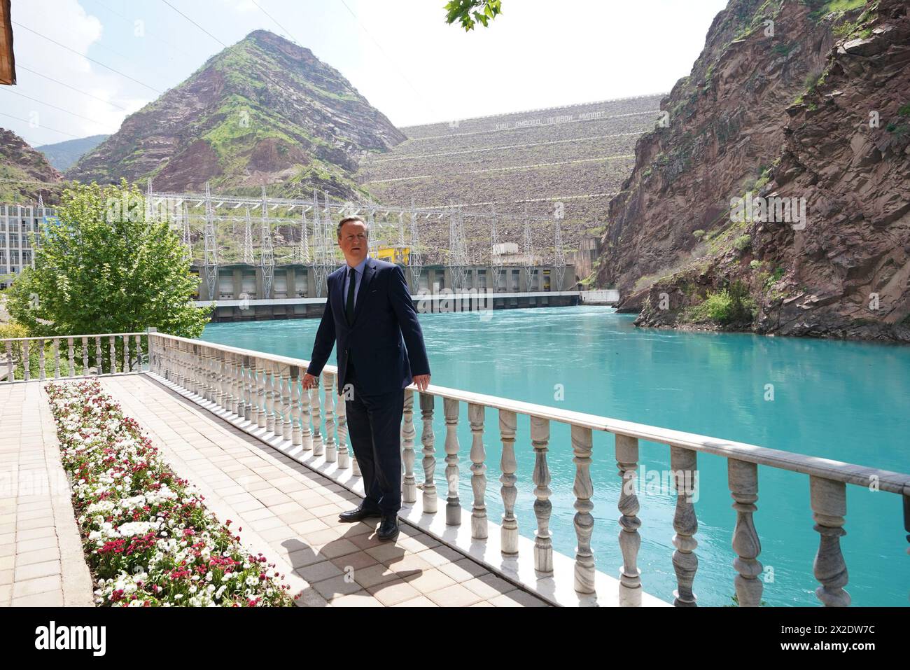 Foreign Secretary Lord David Cameron, at the Nurek Hydro-Electric ...