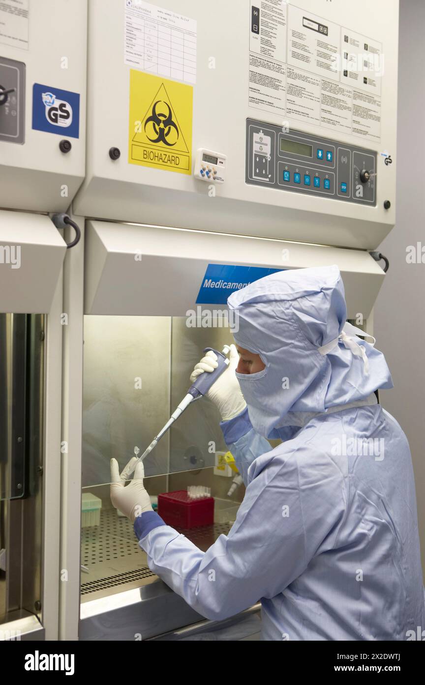 Biological safety cabinet. Production room, grade B. Clean room ...