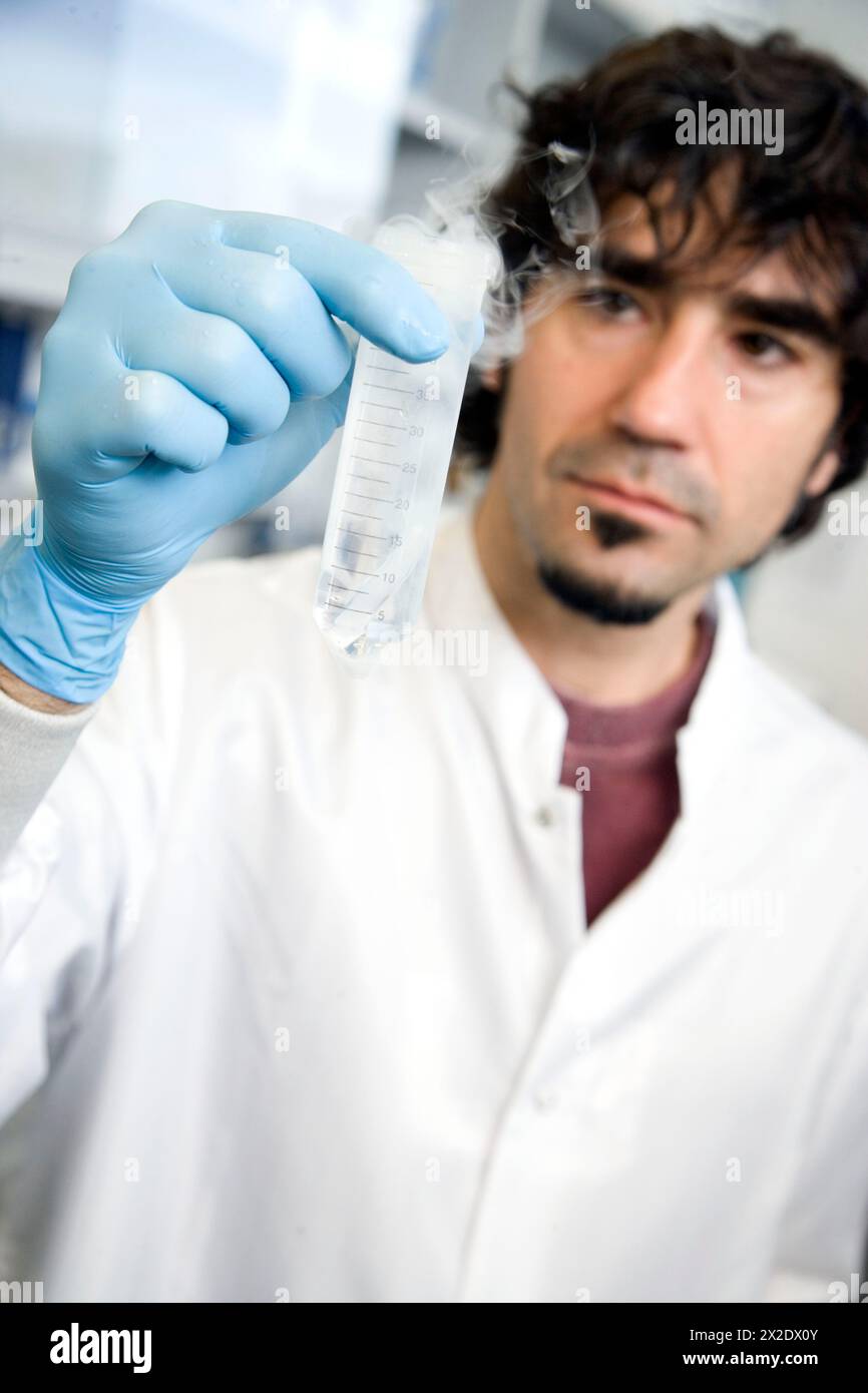 Dry ice frozen samples, culture room, biopharmaceutical lab ...