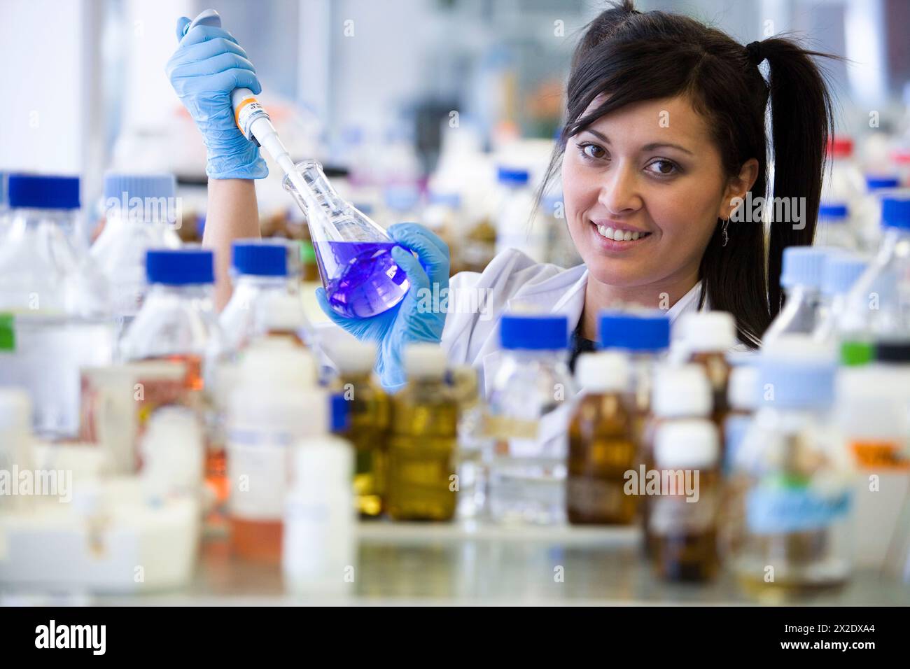 Transferring substances. Biopharmaceutical lab, development of new ...