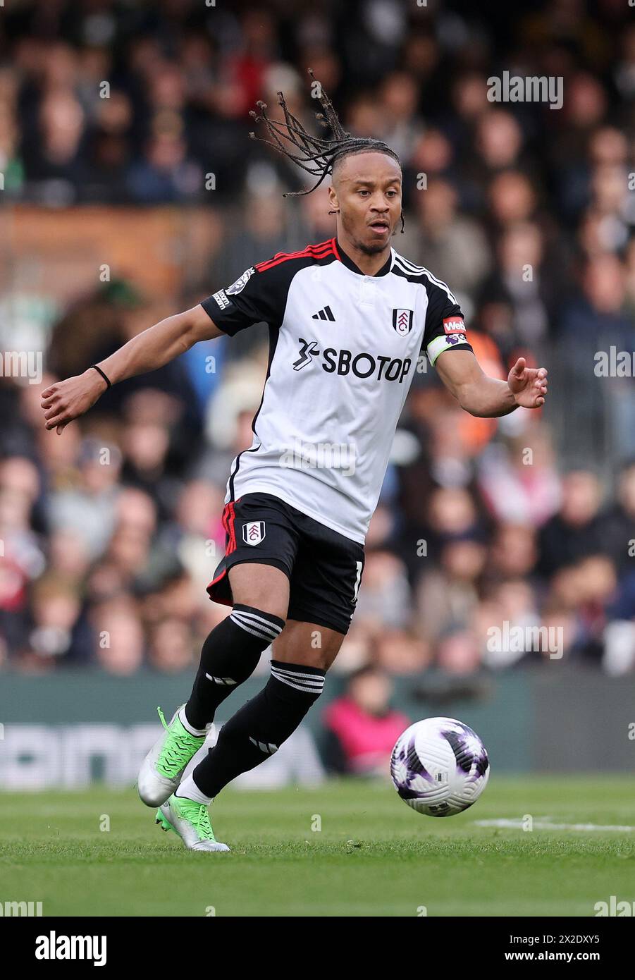 London, England, 21st April 2024. Bobby Reid of Fulham during the ...