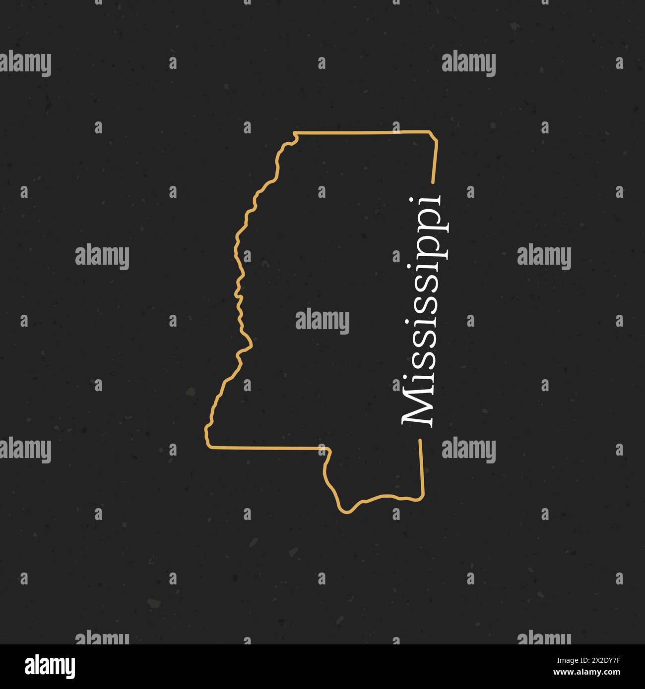 Mississippi map in thin line style. Mississippi infographic map icon ...