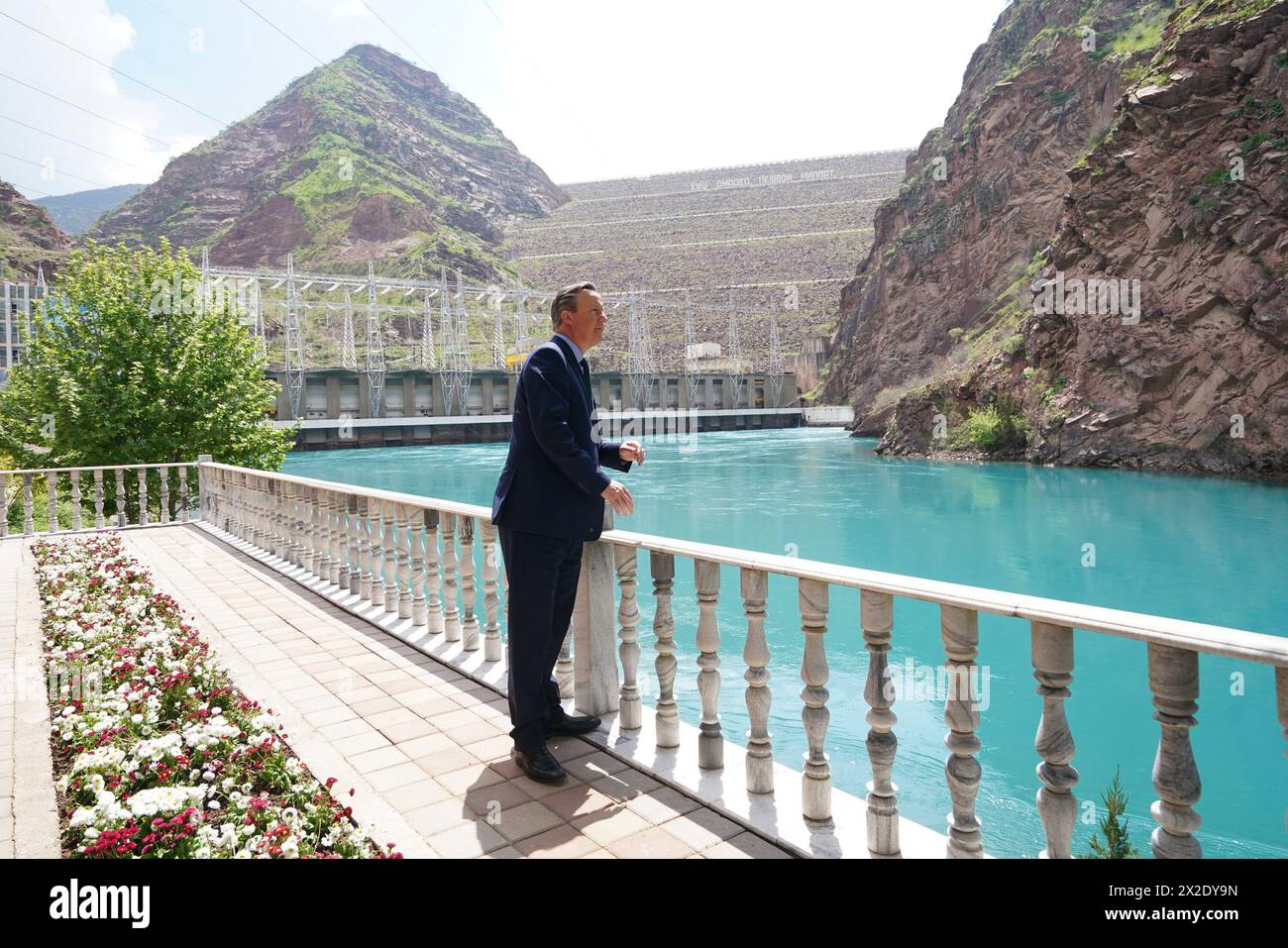 Foreign Secretary Lord David Cameron, at the Nurek Hydro-Electric ...