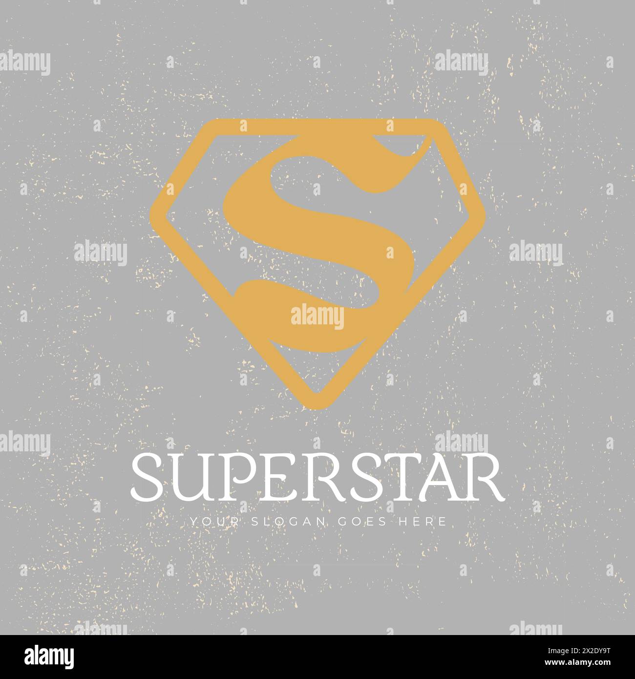 Yellow superhero shield with letter S logo template. Stock vector ...