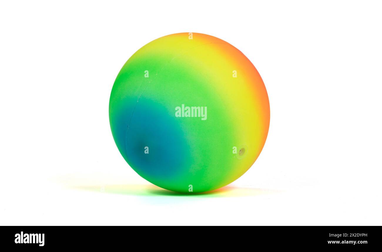 Rainbow ball isolated on white with clipping path Stock Photo - Alamy