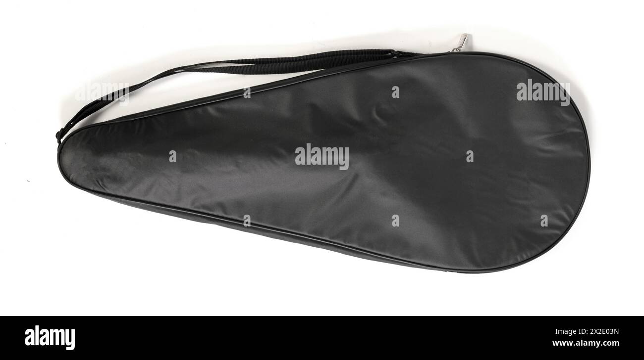 Old tennis racket cover isolated on white background Stock Photo - Alamy