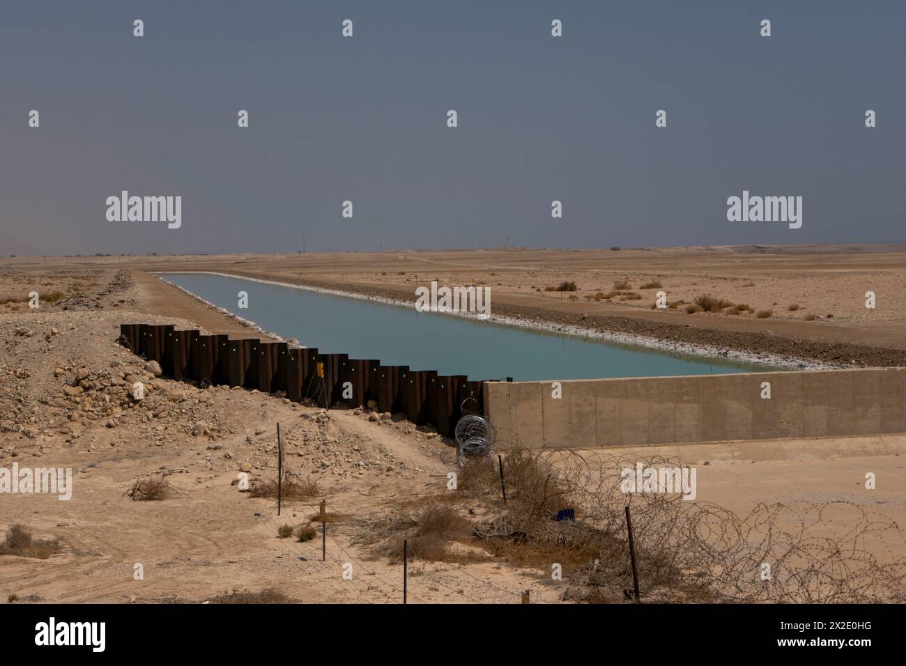 Evaporation pond operated by 'Dead Sea Works' potash plant which ...