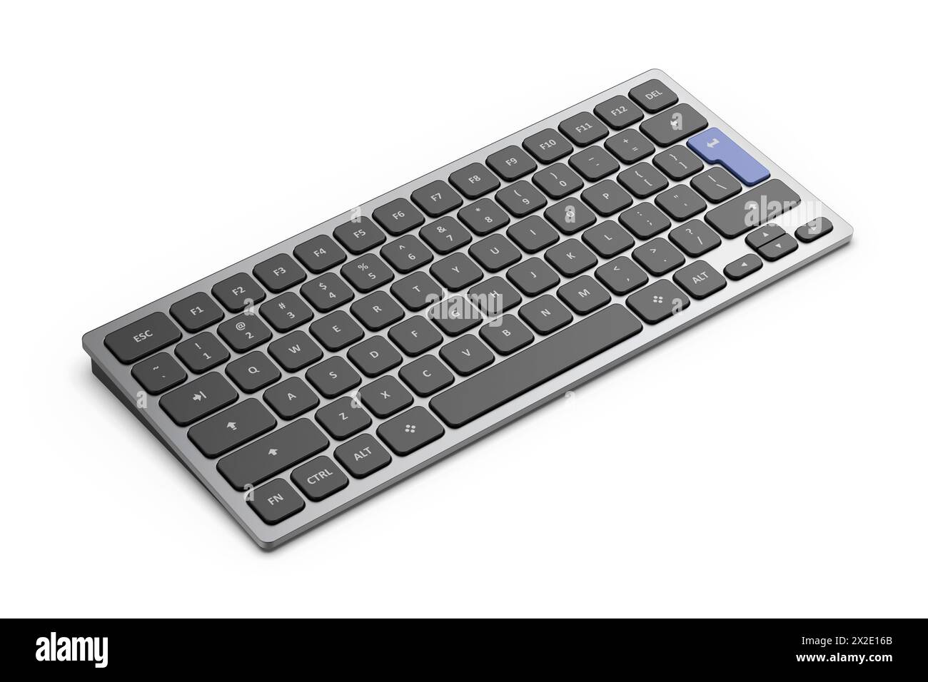 Modern wireless keyboard on a white background Stock Photo - Alamy