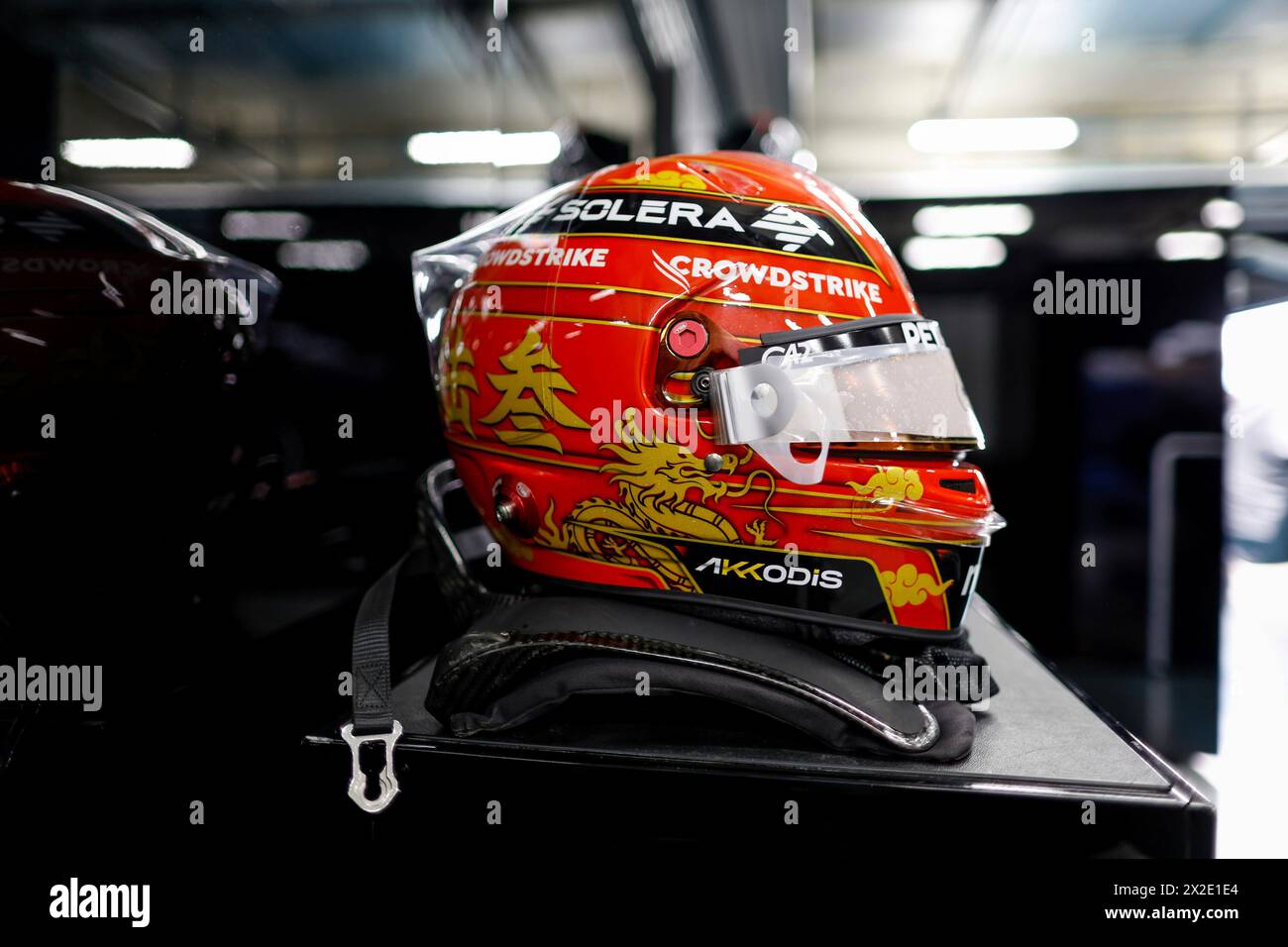 Shanghai, China. 18th Apr, 2024. Helmet of #63 George Russell (GBR ...