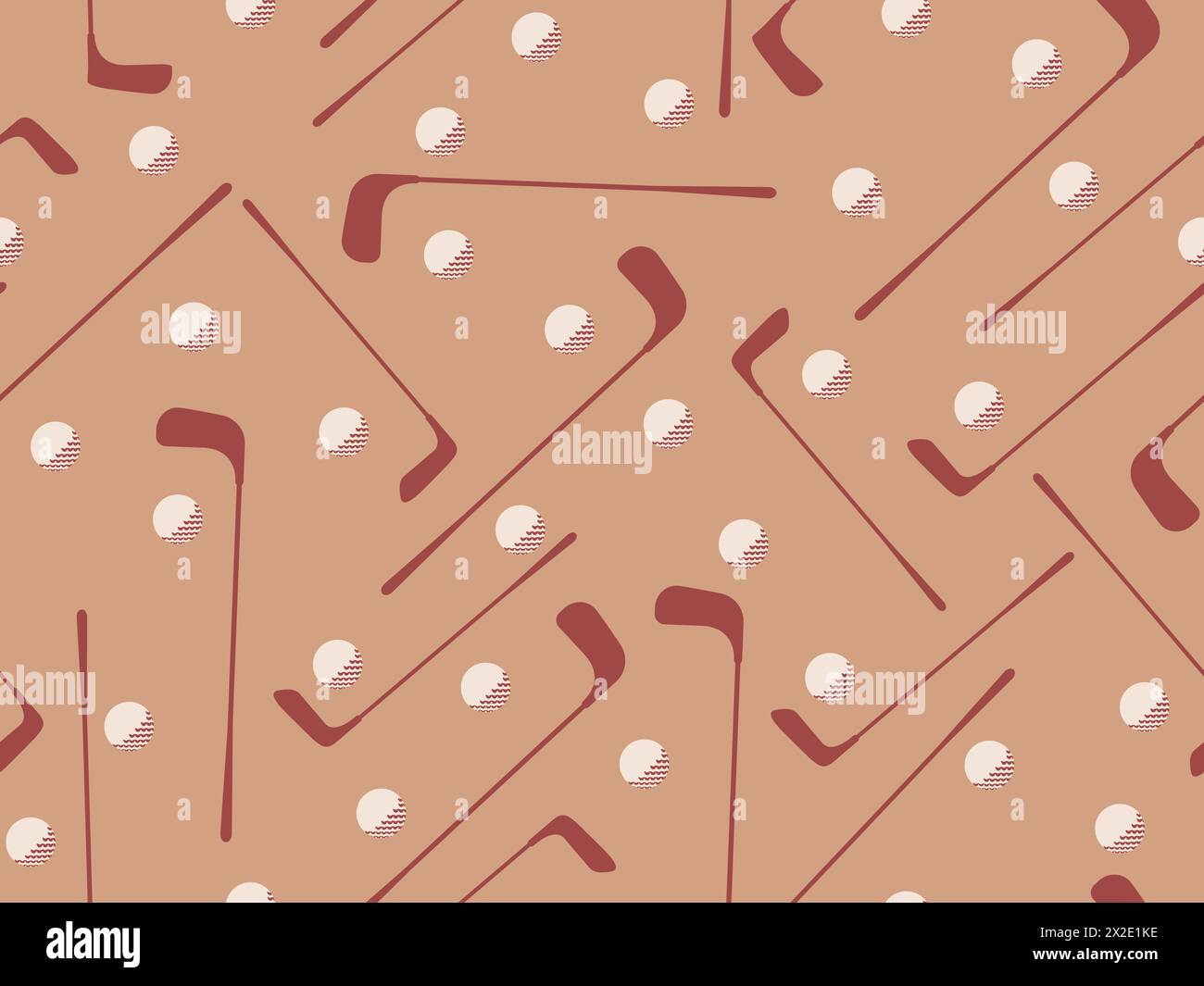 Seamless pattern with golf clubs and balls. Golf putter and a golf ball ...