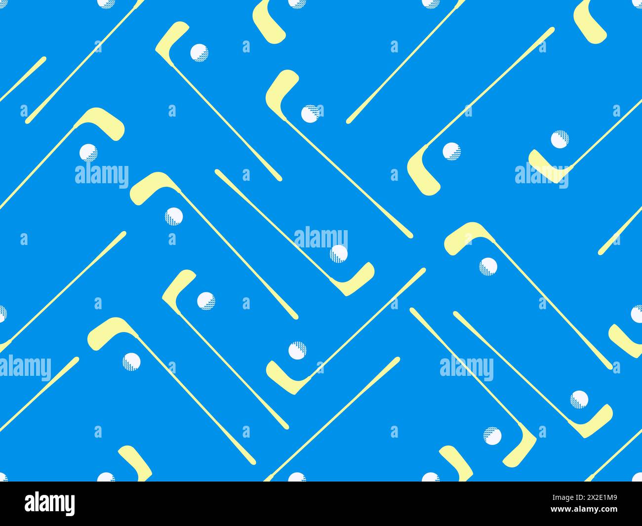 Seamless pattern with golf clubs and balls. Golf putter and a golf ball ...