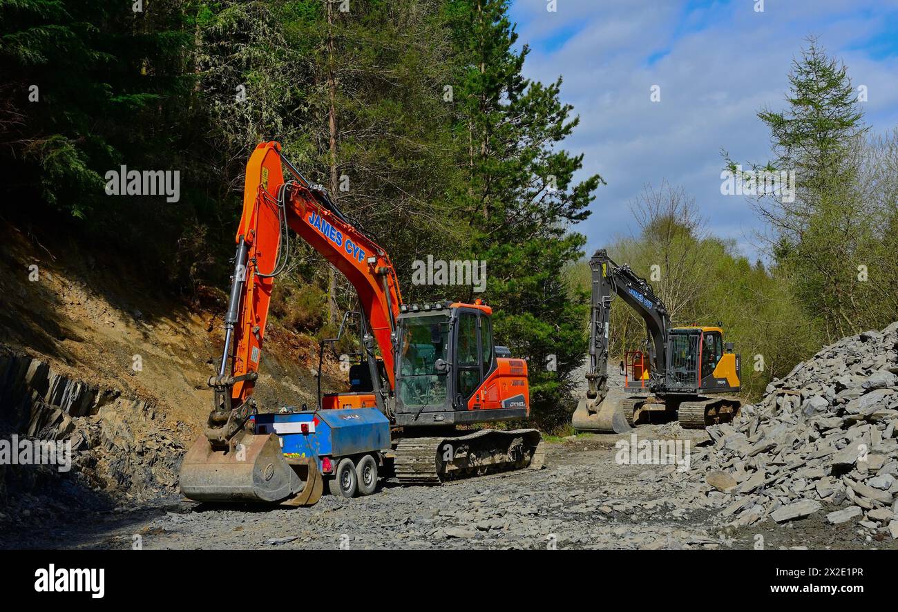 Forestry Operations in South Gwynedd Wales UK Stock Photo - Alamy