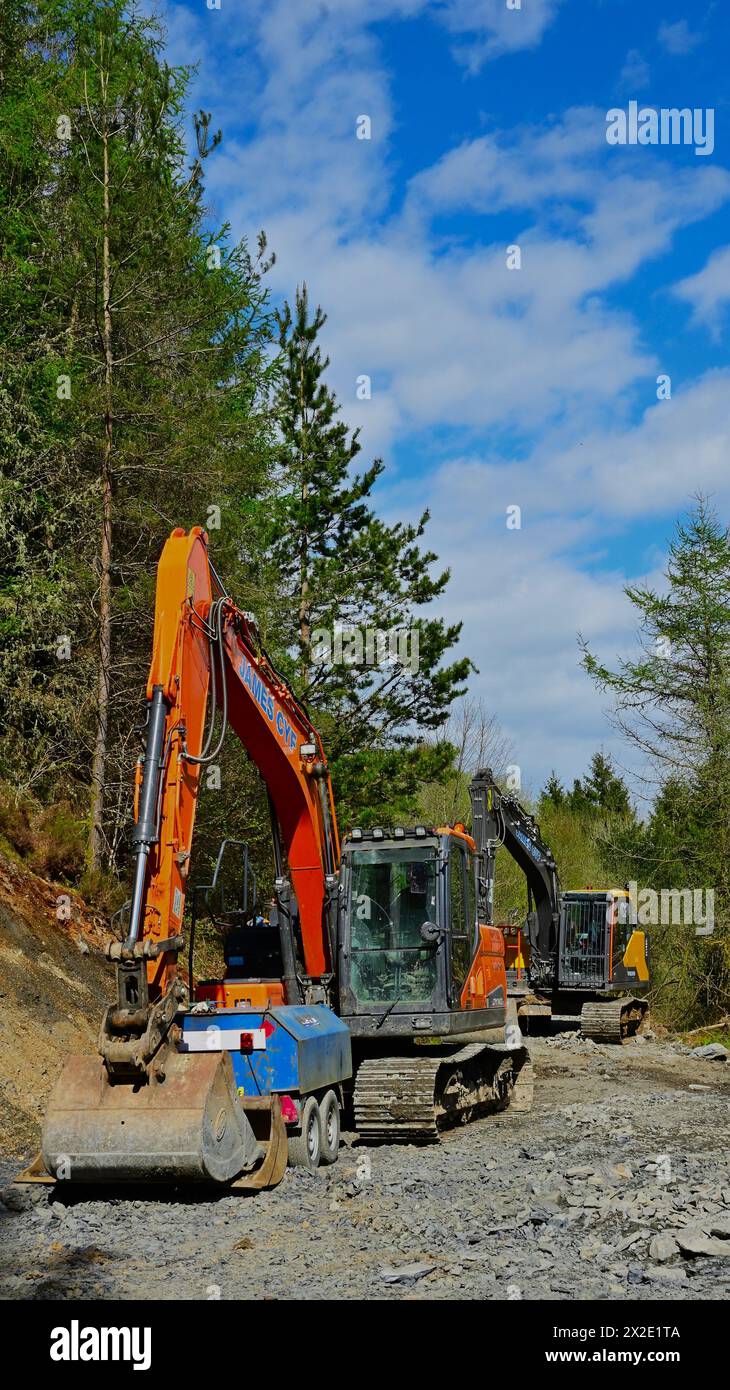 Forestry Operations in South Gwynedd Wales UK Stock Photo - Alamy