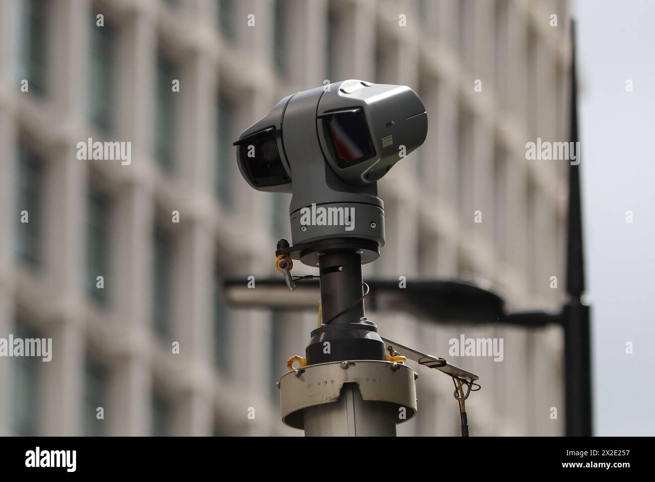 London, UK. 20th Apr, 2023. Face recognition cameras used by the police ...