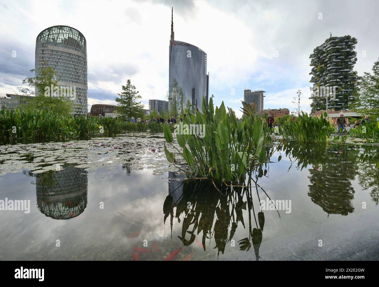 BAM library of trees, new modern park in Porta nuova district, Milan ...