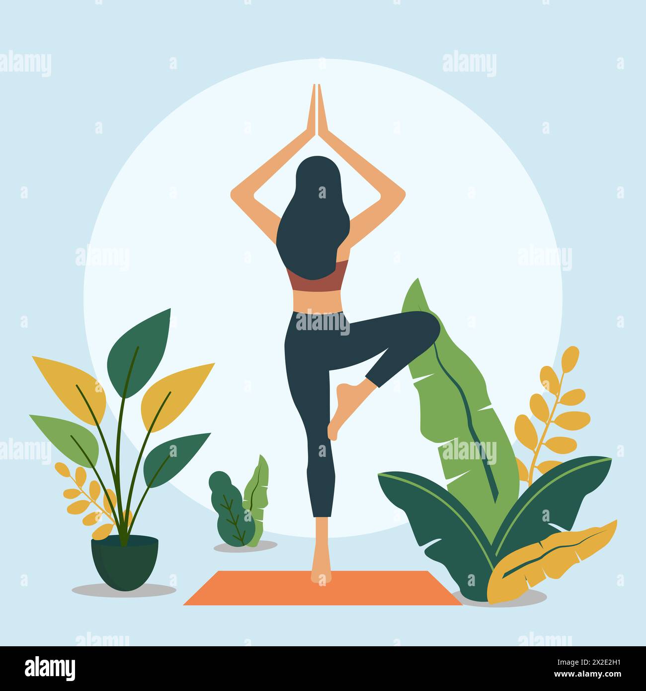 Yoga pose Stock Vector Images - Alamy