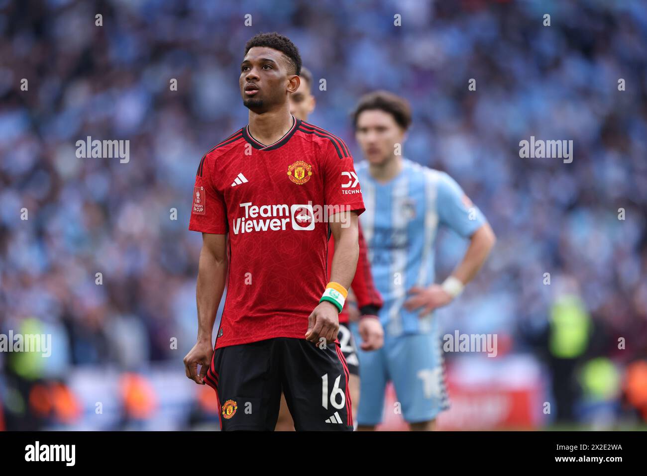 London, UK. 21st Apr, 2024. Amad Diallo (MU) at the Emirates FA Cup ...