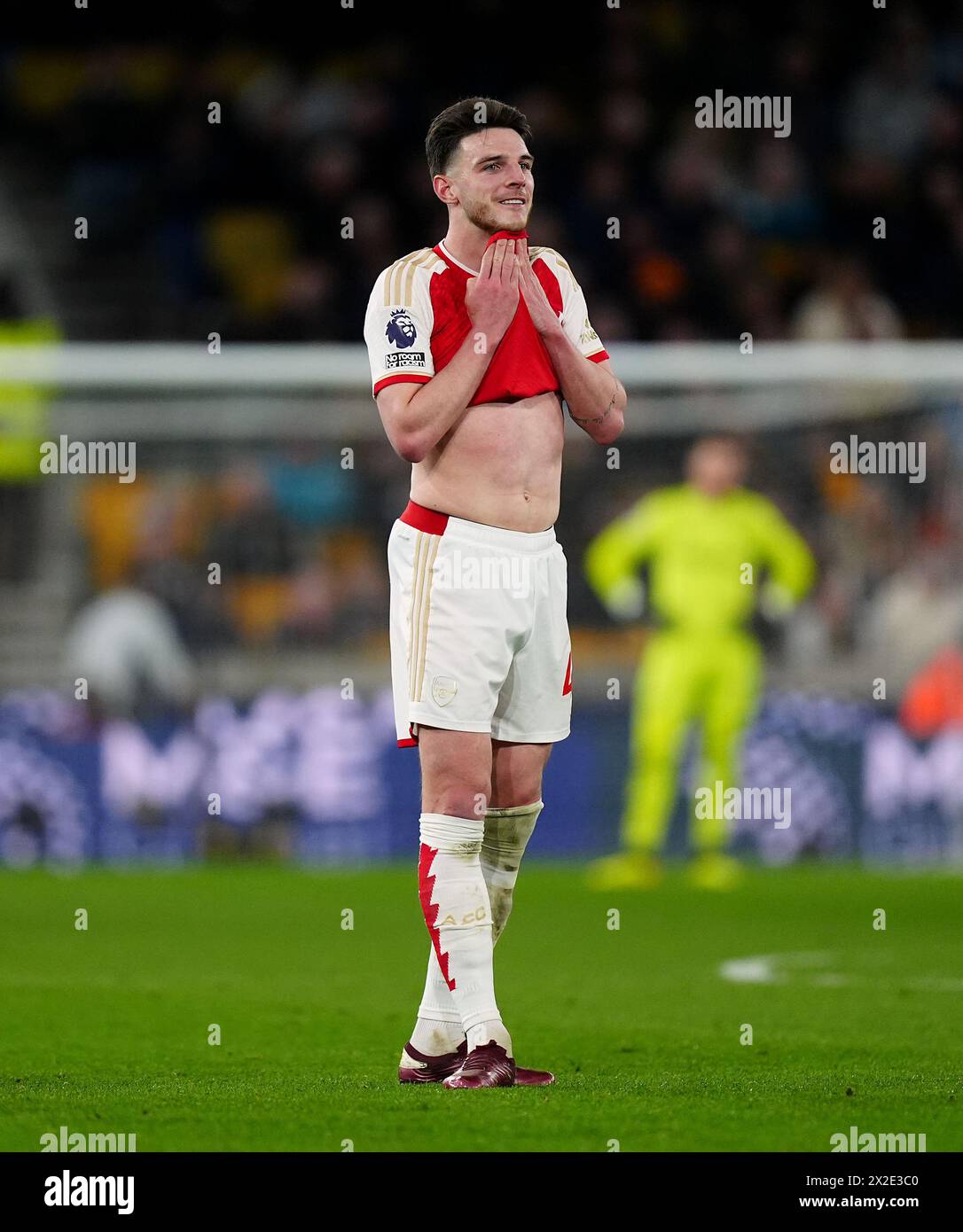 Arsenal's Declan Rice during the Premier League match at Molineux ...