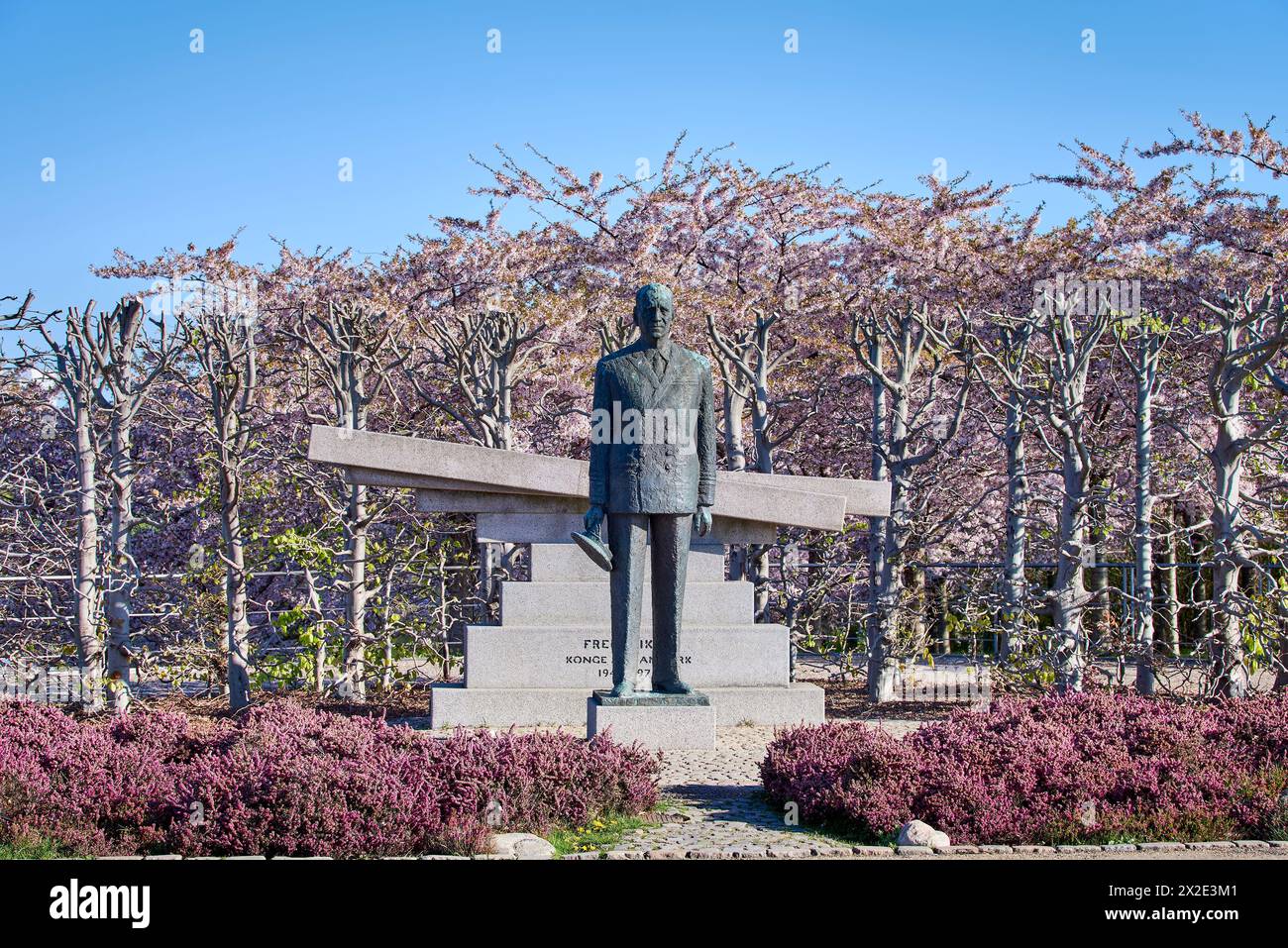 Statue or monument of Kong Frederik den 9'ende (Danish King Frederik IX ...