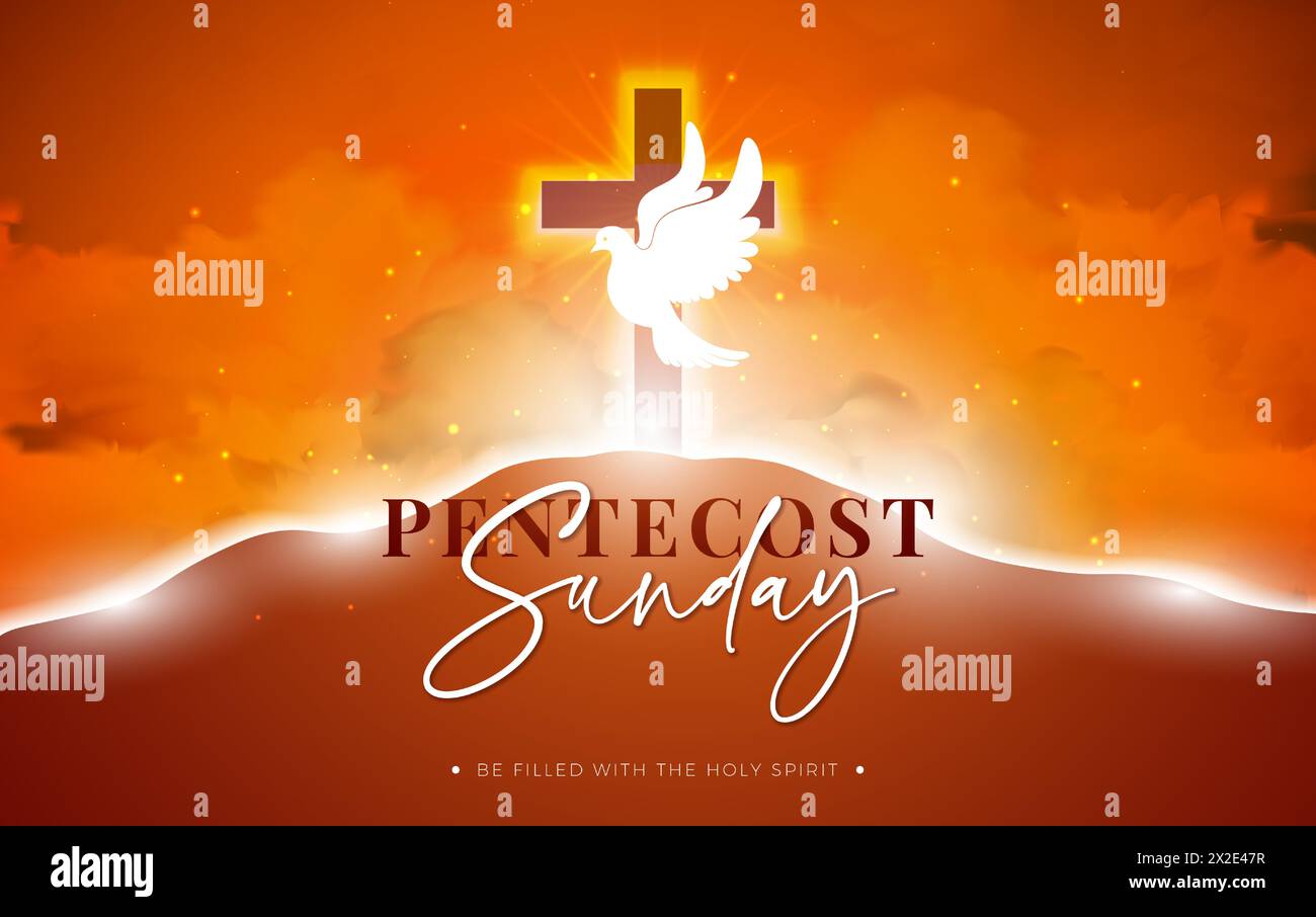 Red fire of holy spirit trinity Stock Vector Images - Alamy