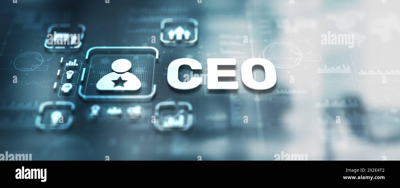 Inscription CEO virtual screen. Chief Executive Officer Stock Photo - Alamy