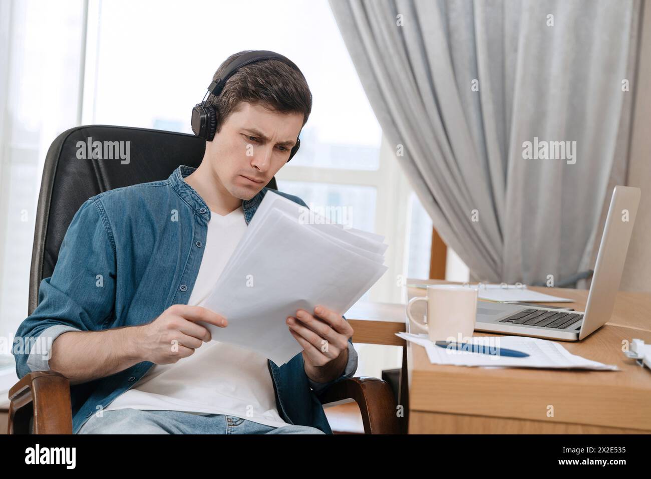 Young businessman worried about his business during covid-19 pandemic ...