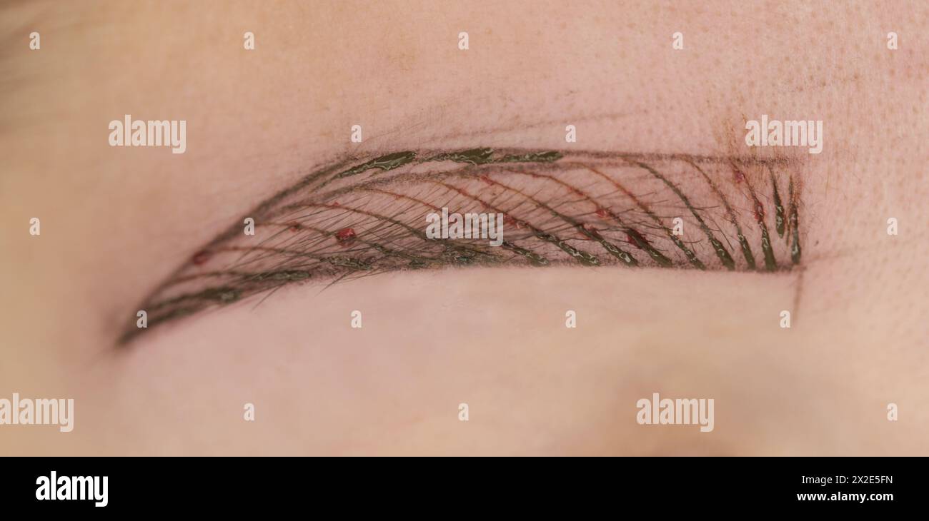 Microblading, tiny hair-like strokes to create a natural looking brow ...