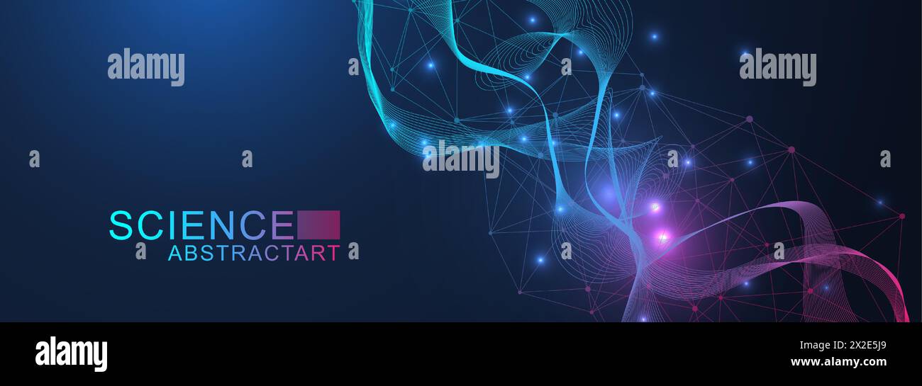 AI technology abstract background. AI generative art creative banner ...