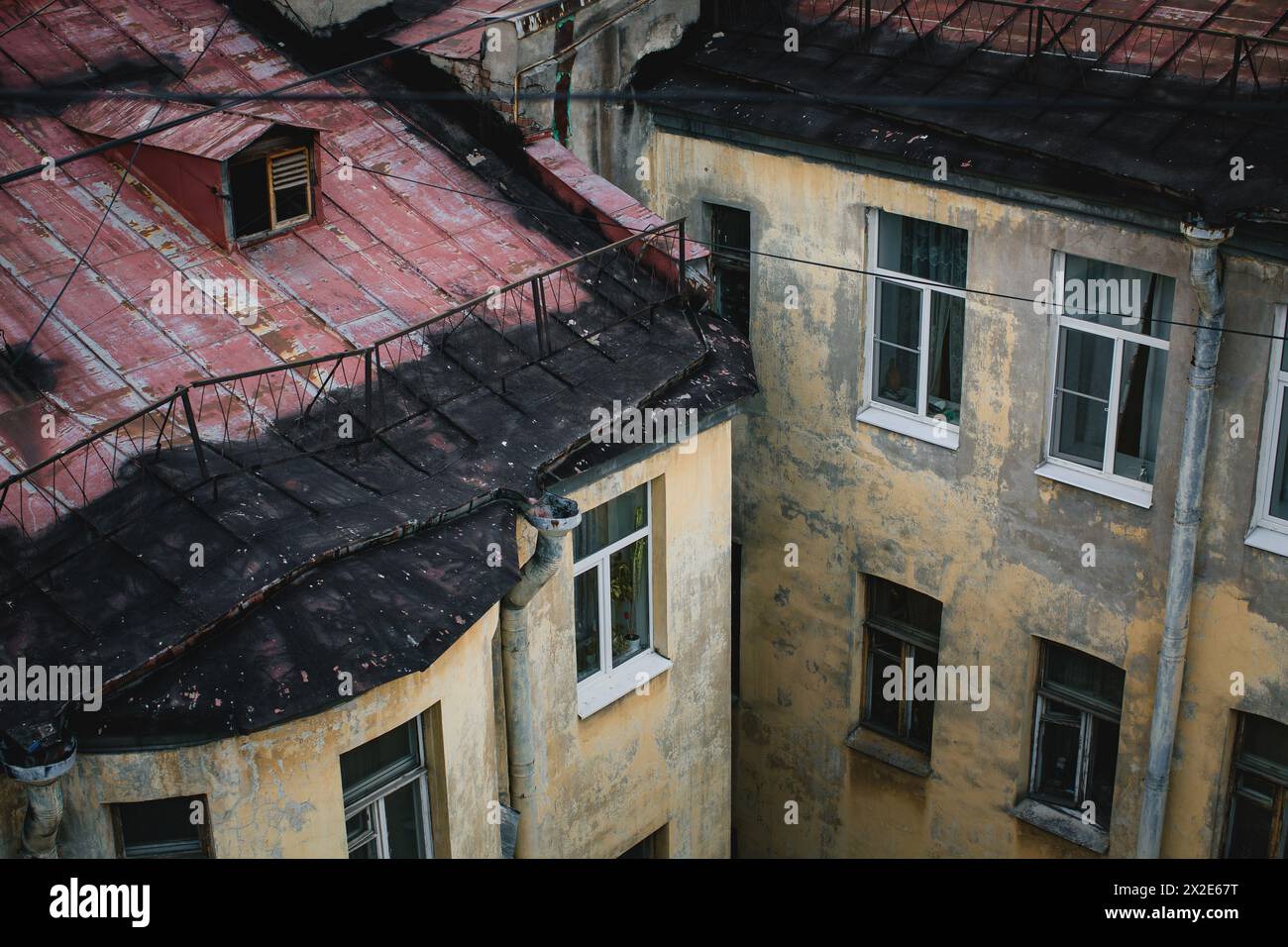 St. Petersburg's rooftops form a mosaic of architectural styles ...