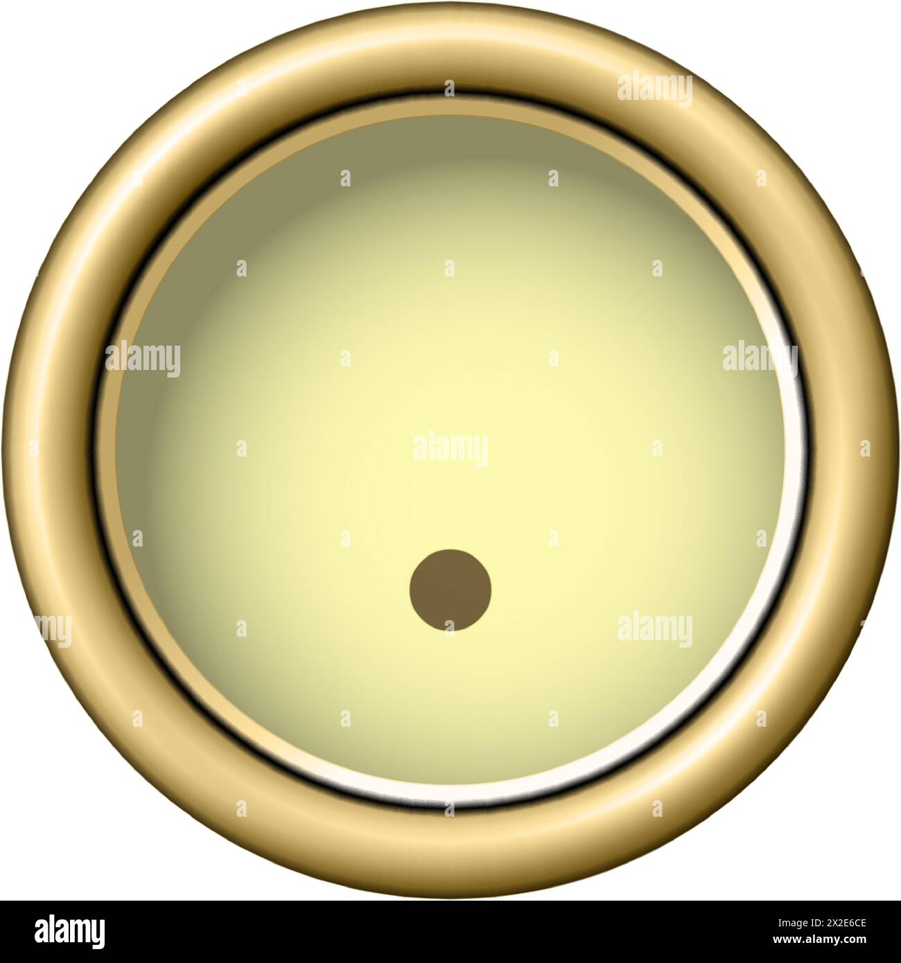 Dot symbol. Vintage golden typewriter button isolated on white ...