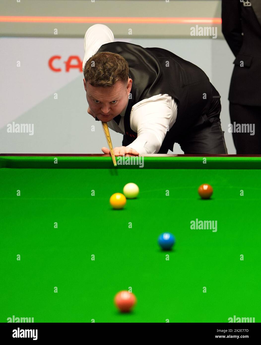 Shaun Murphy in action during their match against Lyu Haotian (not ...