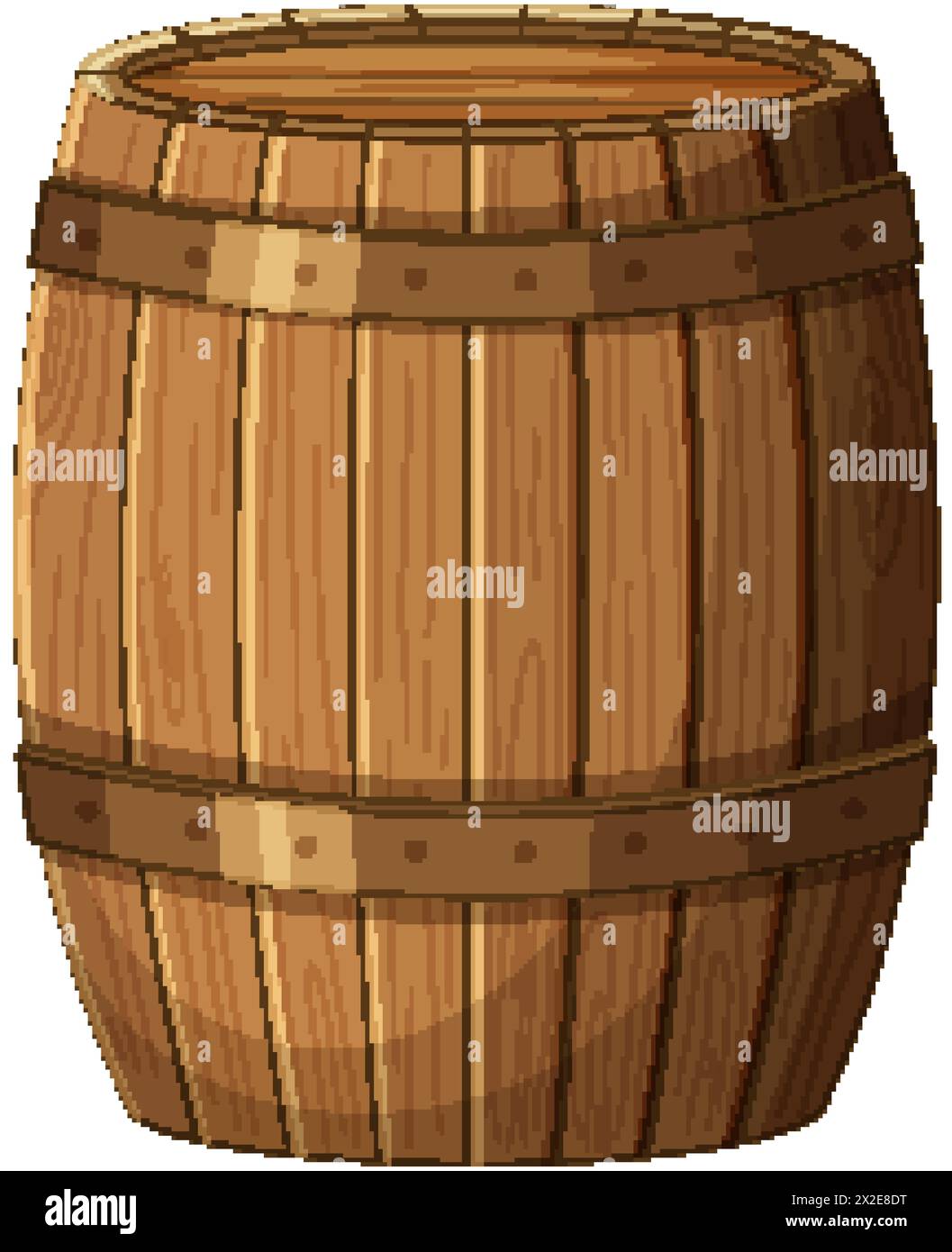 Vector graphic of a traditional wooden barrel Stock Vector Image & Art ...