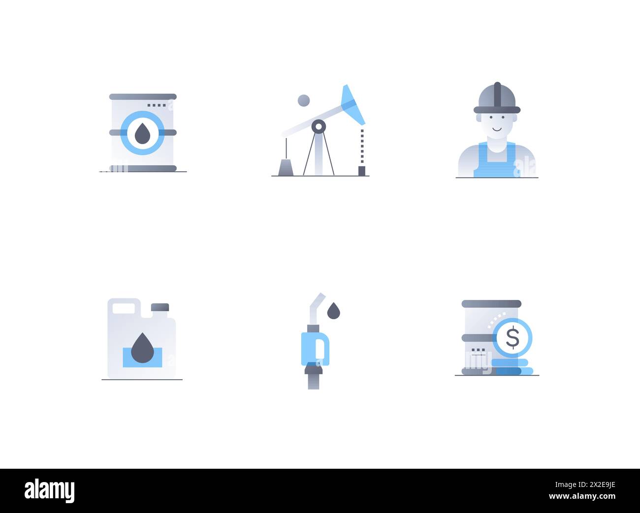 Oil and resource extraction - flat design style icons set Stock Vector ...