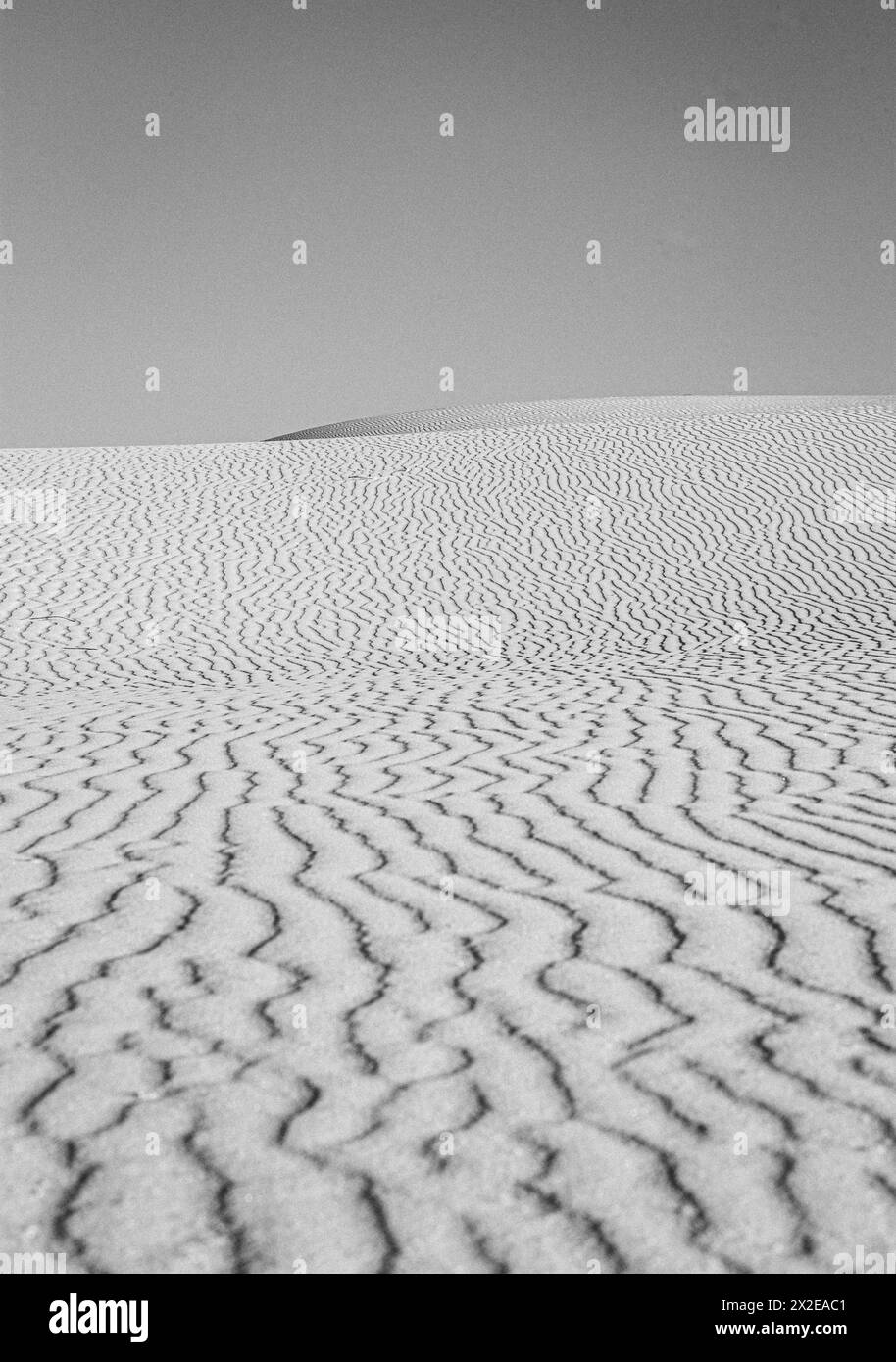 Textures waves and patterns on sand dune White Sands New Mexico Stock ...