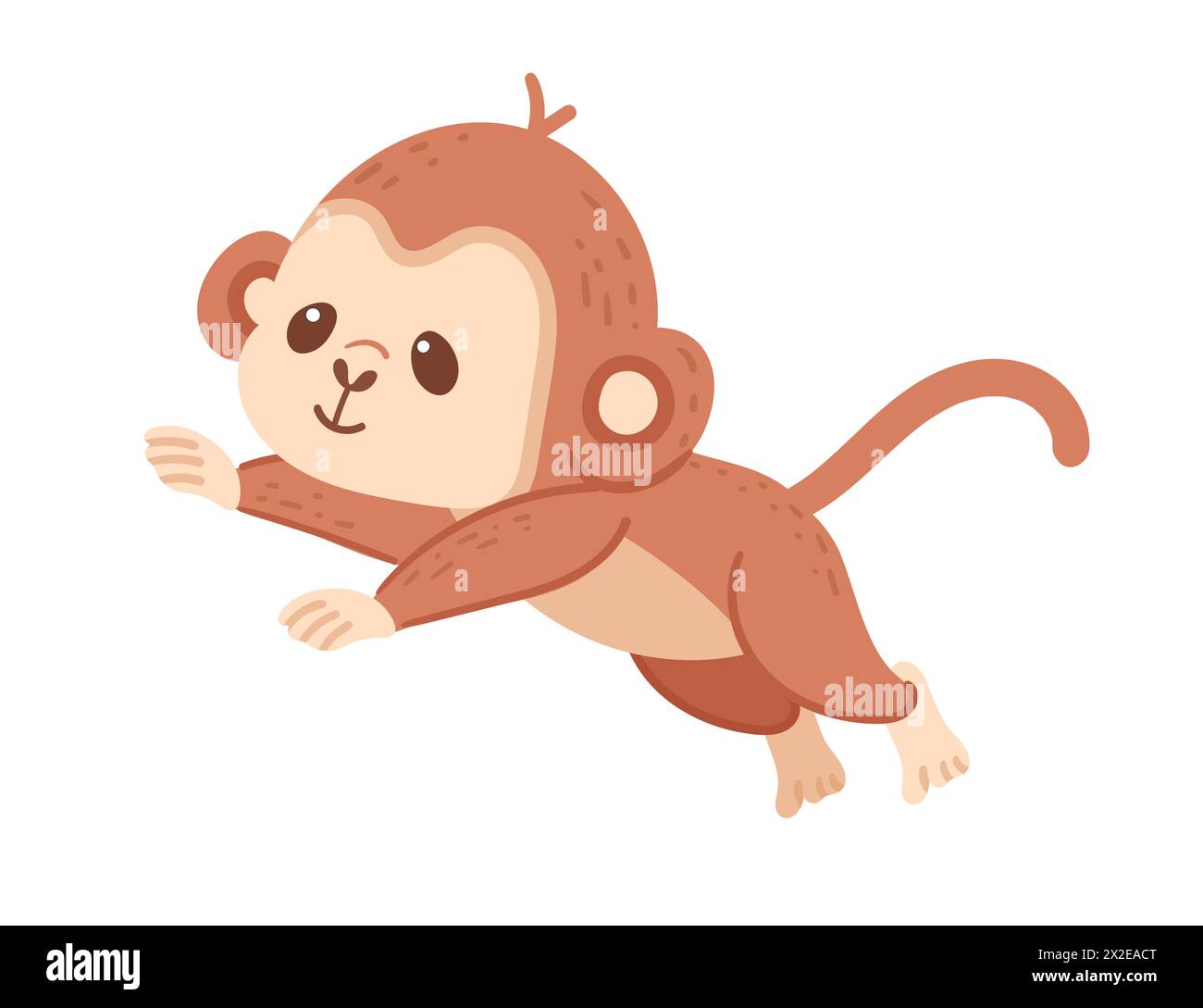 Cute small monkey cartoon animal design vector illustration isolated on ...