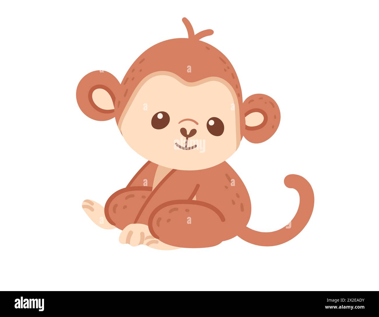 Cute small monkey cartoon animal design vector illustration isolated on ...