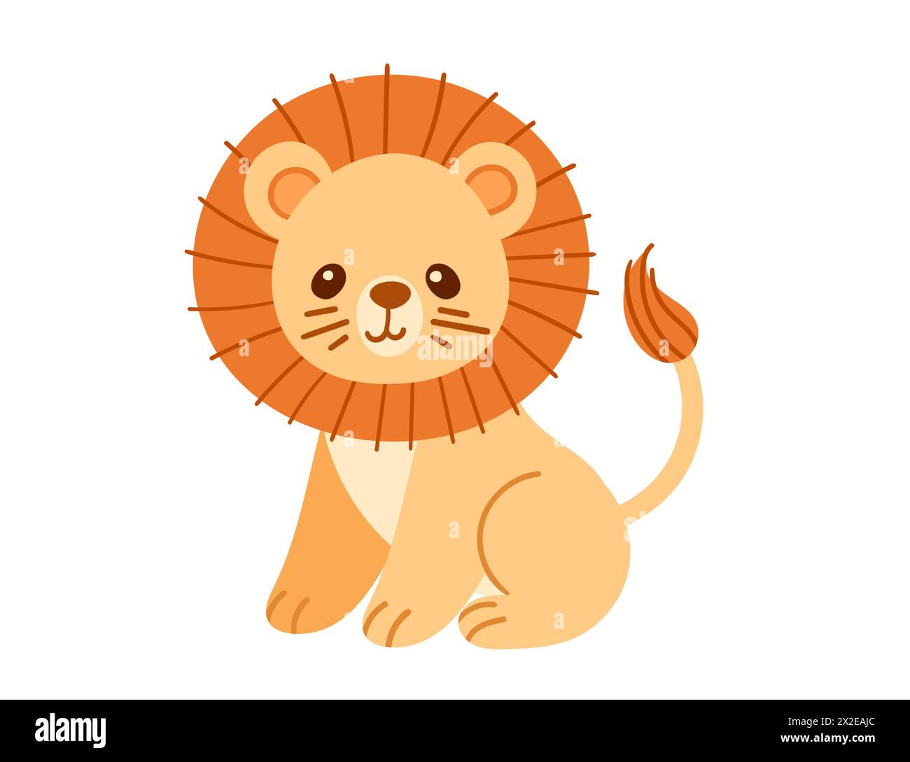 Cute small lion cartoon animal design vector illustration isolated on ...