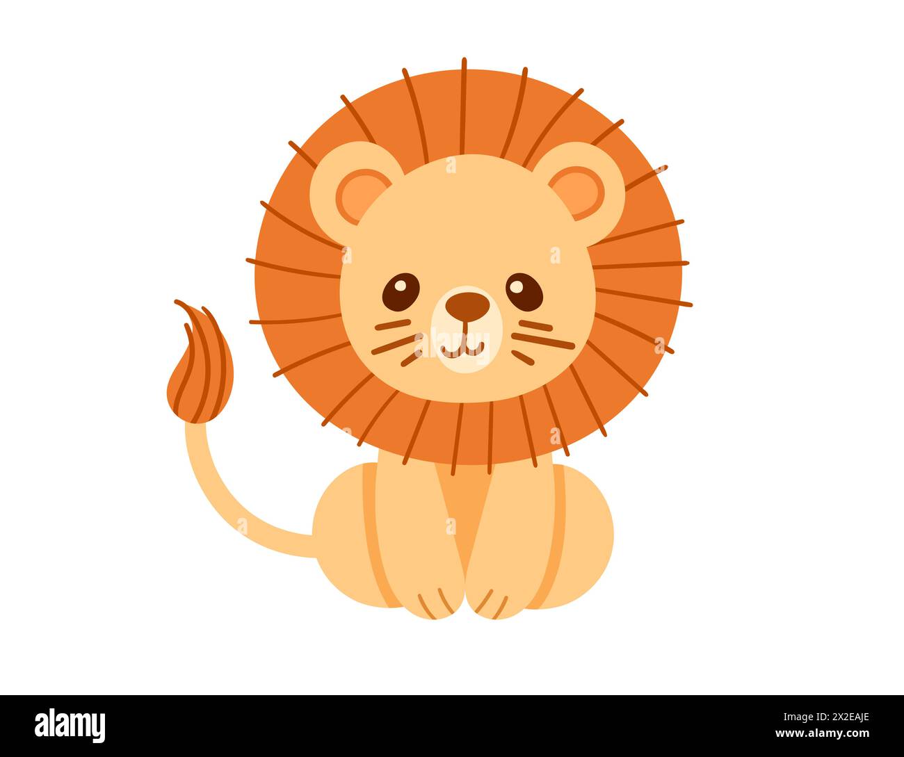 Cute small lion cartoon animal design vector illustration isolated on ...
