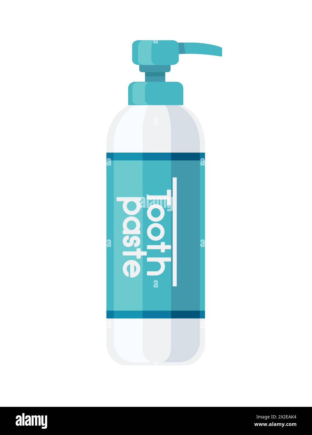 Toothpaste in a plastic container with dispenser vector illustration ...