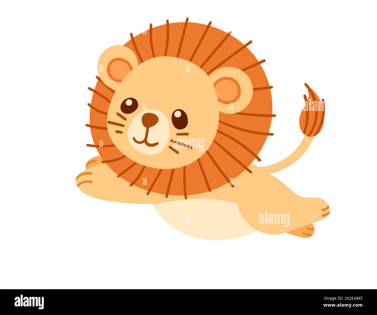 Cute small lion cartoon animal design vector illustration isolated on ...