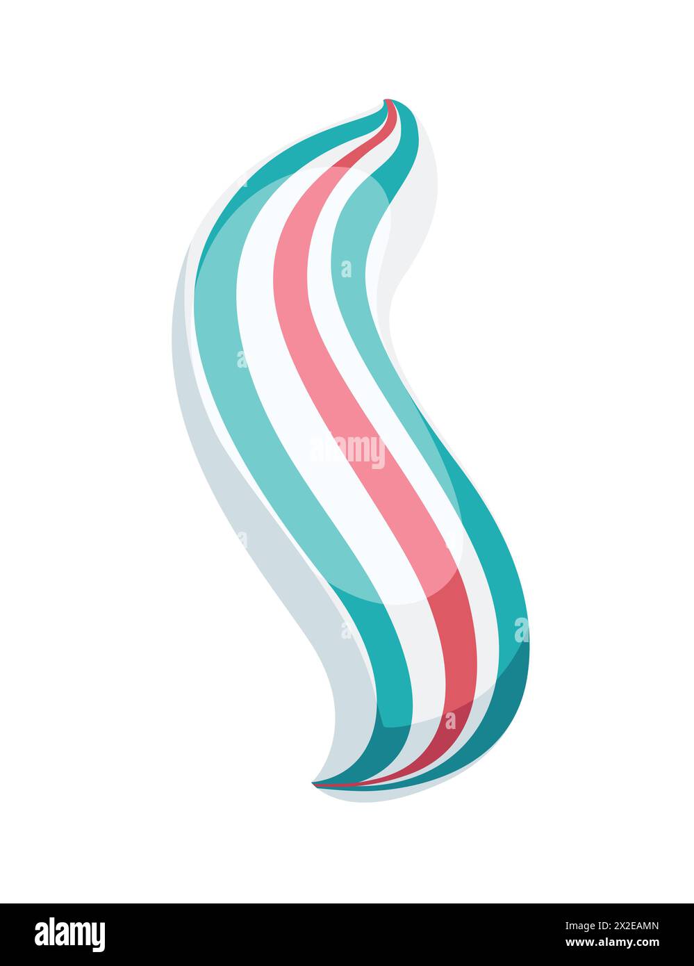 Colorful mint toothpaste vector illustration isolated on white ...