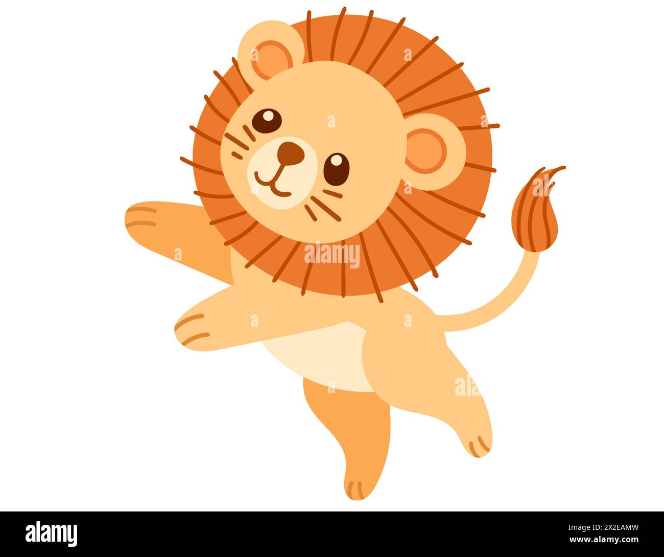 Cute small lion cartoon animal design vector illustration isolated on ...