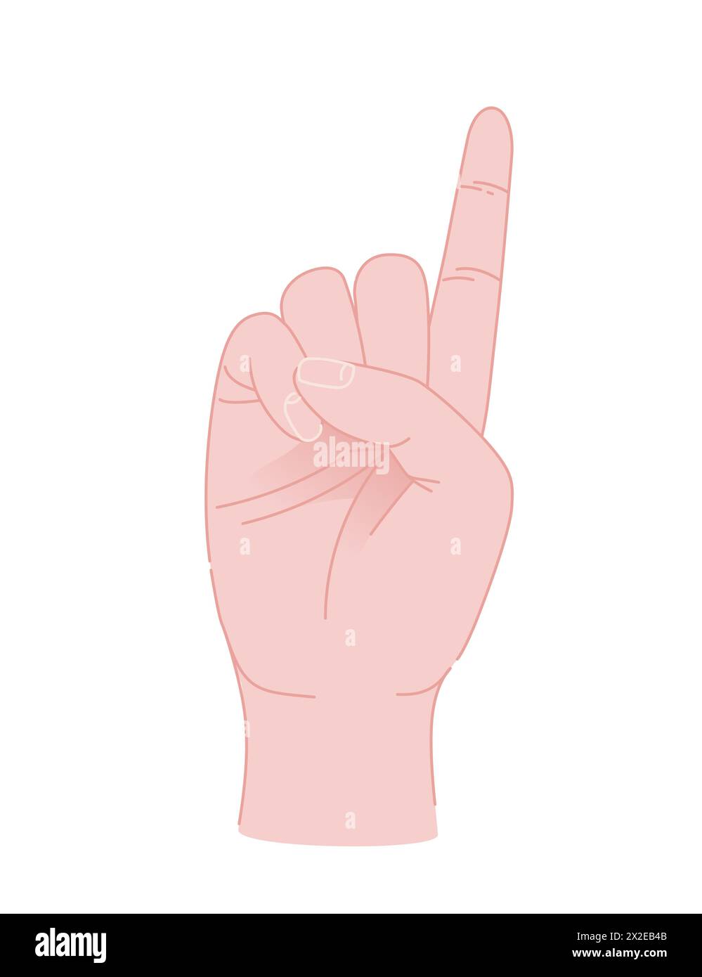 Human hand palm gesture vector illustration isolated on white ...