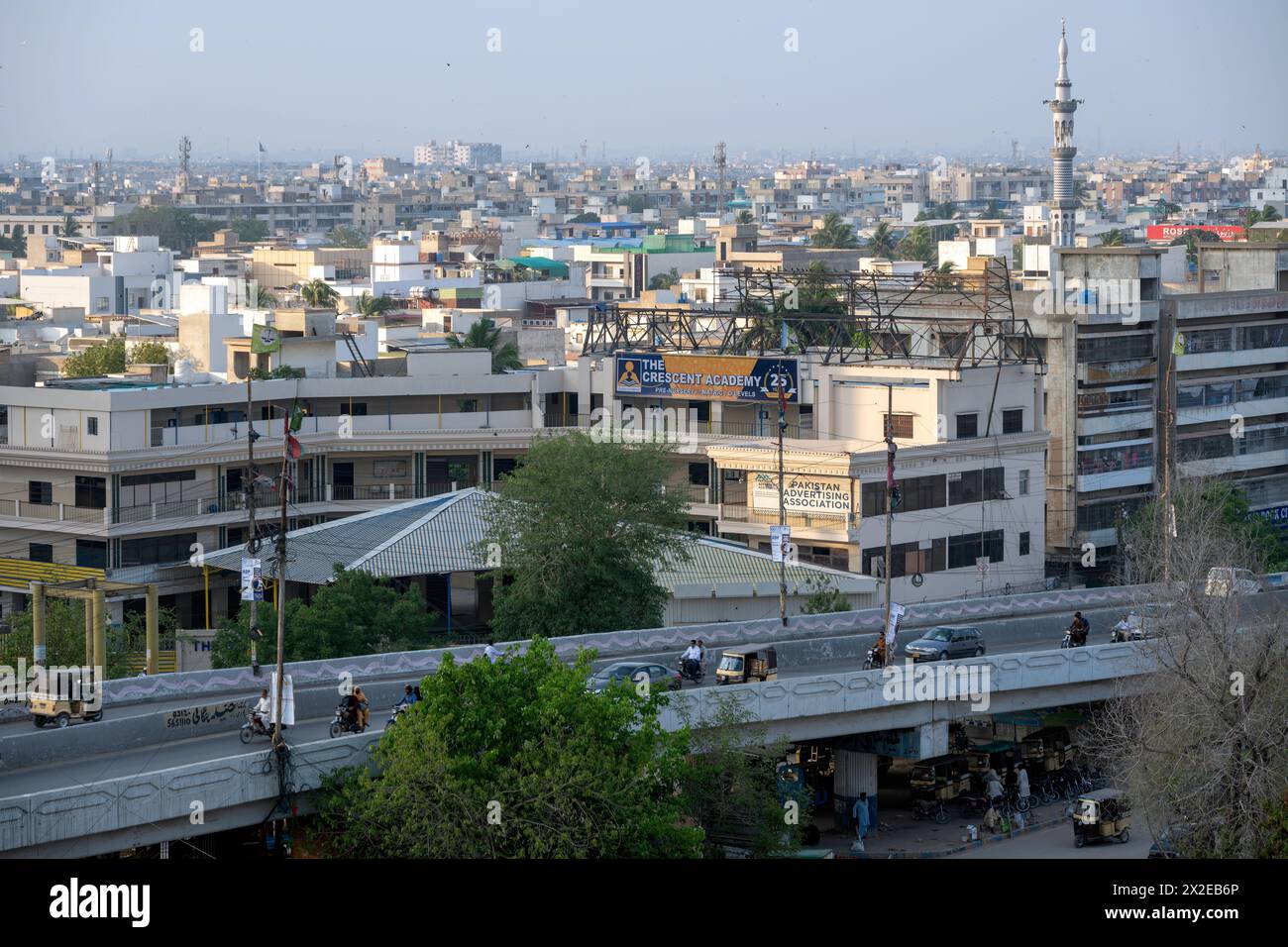 Beautiful aerial view of Karachi City sunset time. Karachi Buildings ...