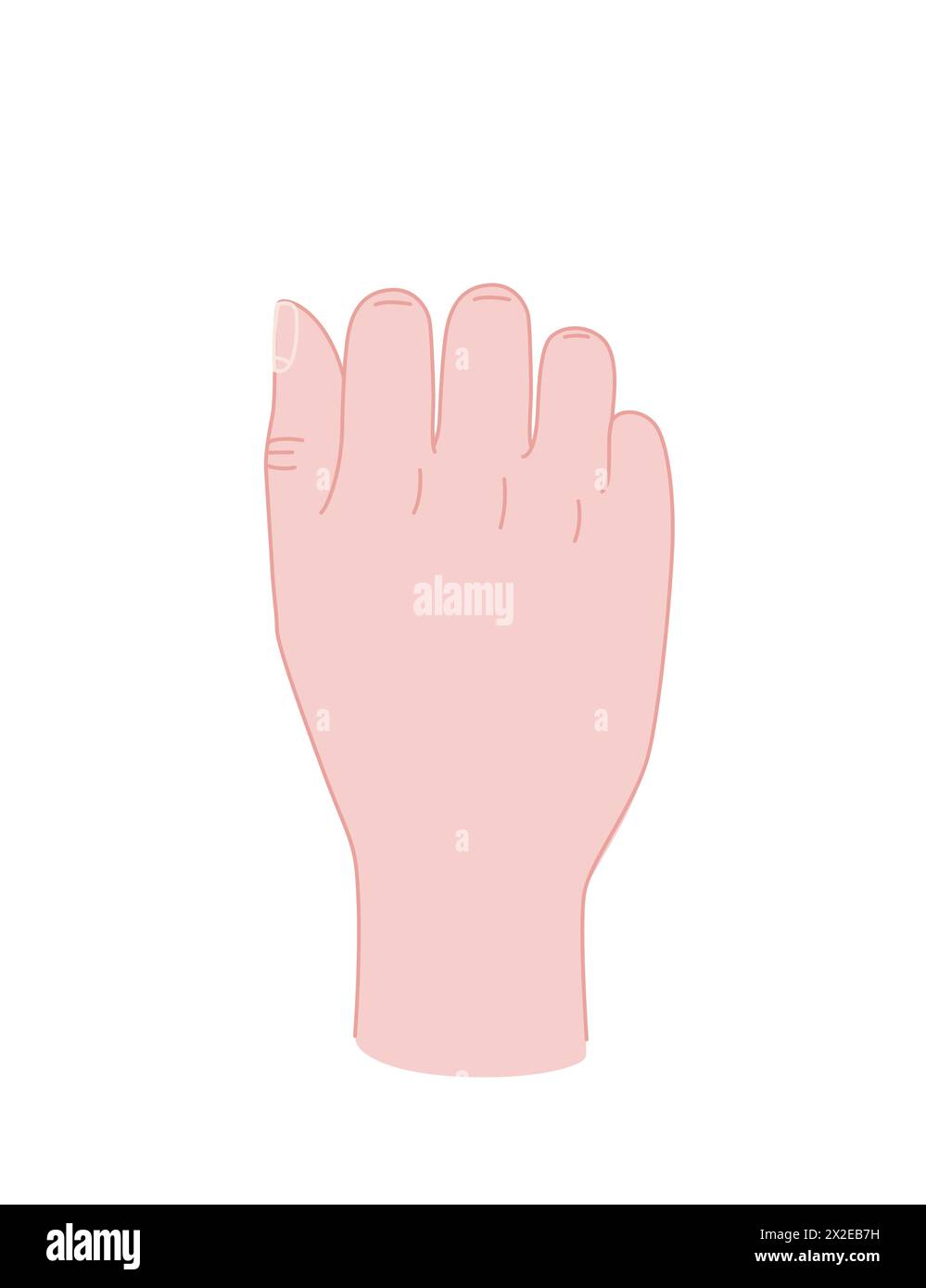 Human hand palm gesture vector illustration isolated on white ...