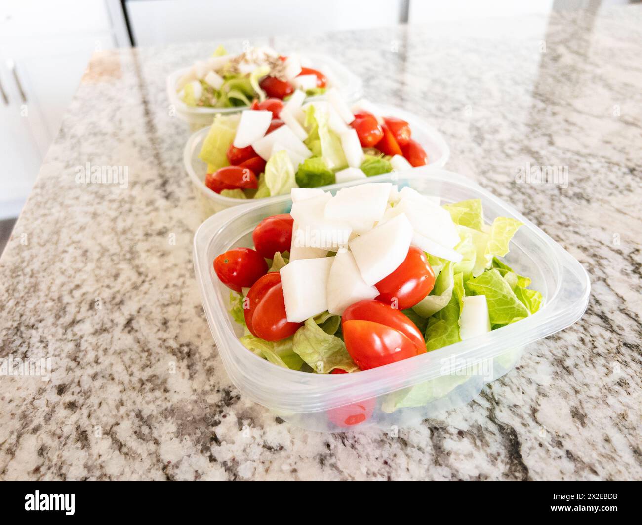 Fresh Salad Meals in Containers for Healthy Eating Stock Photo - Alamy