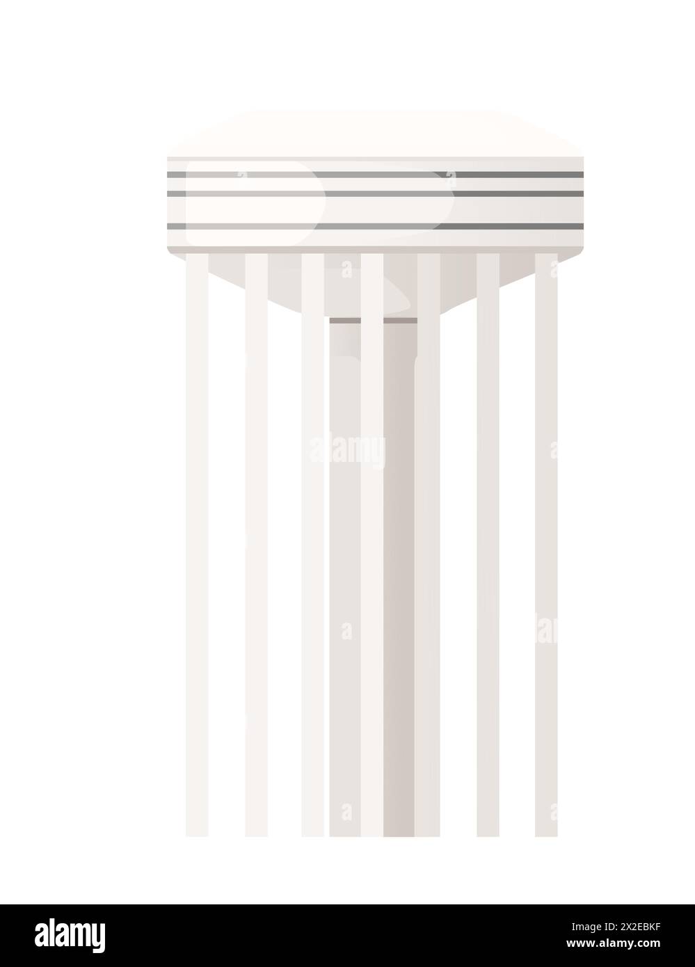Metal water tower with oval water tank countryside water reservoir ...
