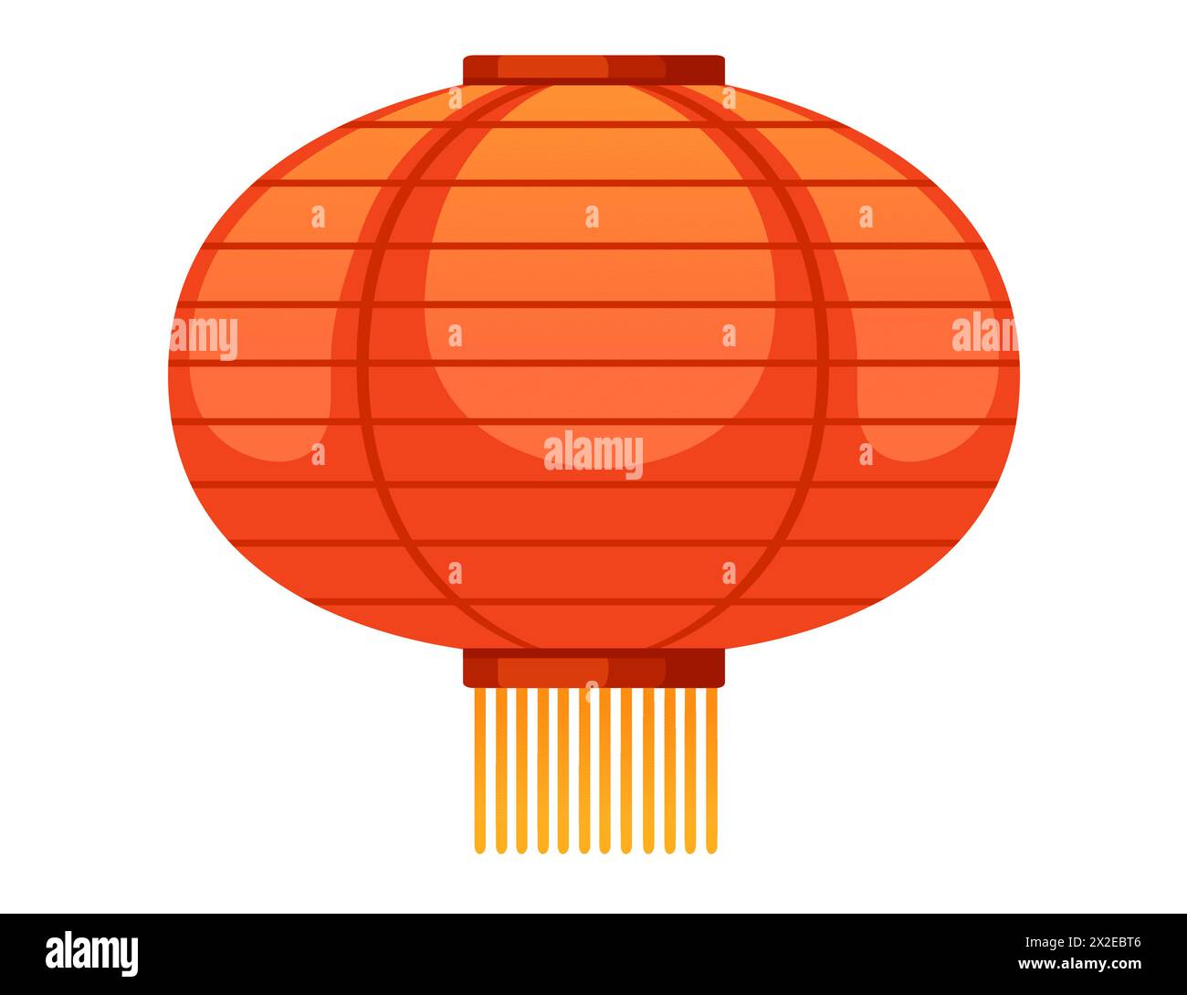Traditional design asian red lantern vector illustration isolated on ...
