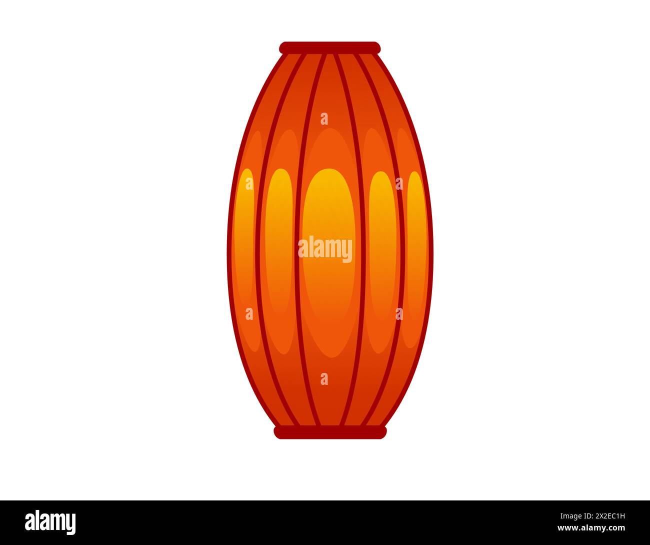 Traditional design asian red lantern vector illustration isolated on ...